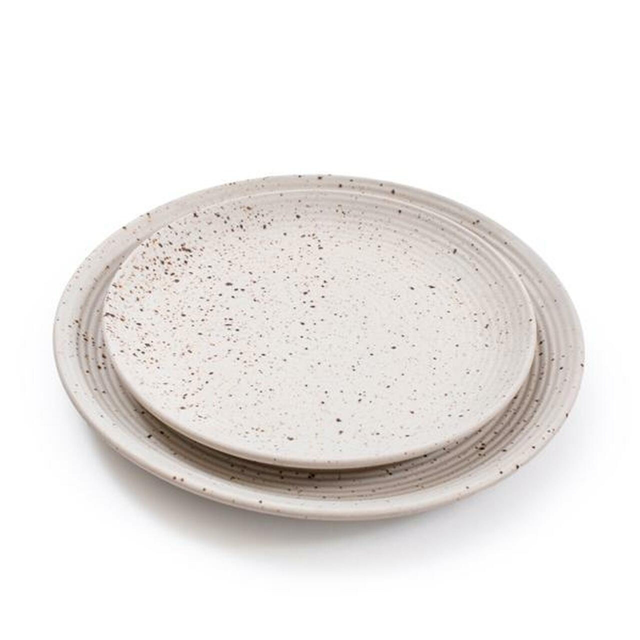 Ribbed Ceramic Speckled Plate (2 Sizes) – Gather Kitchen Mercantile
